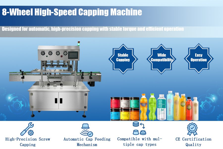 8-Wheel High-Speed Capping Machine – Rito – Expert Liquid Filling ...