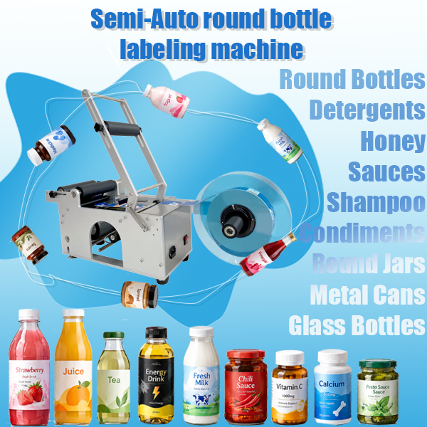Semi-Automatic Round Bottle Labeling Machine | BLM-50 | RITO