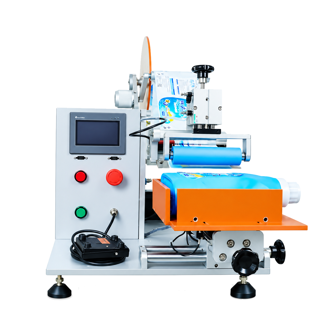 Semi-Automatic Flat Roll Labeling Machine | RTLM-160S RITO